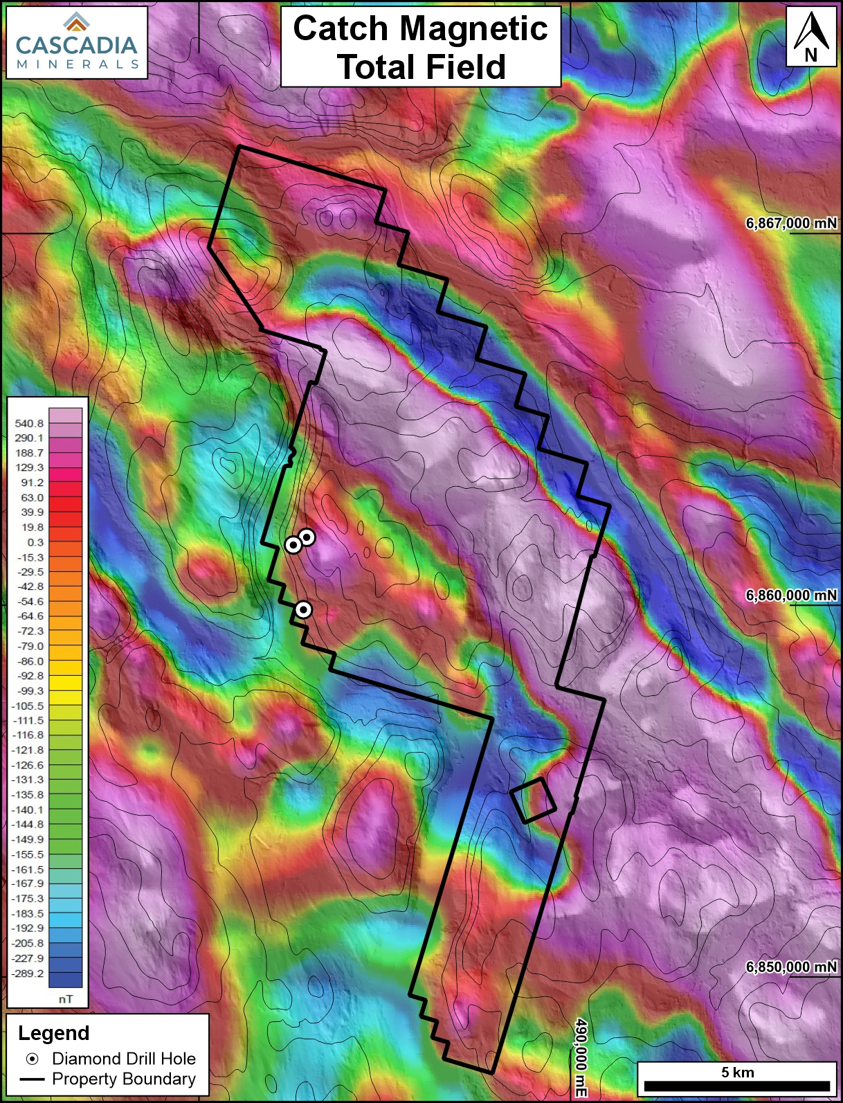 Catch, YT - Cascadia Minerals Ltd.